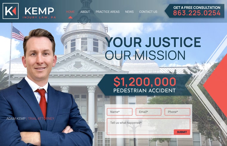 Kemp Injury Law - Trighton Interactive